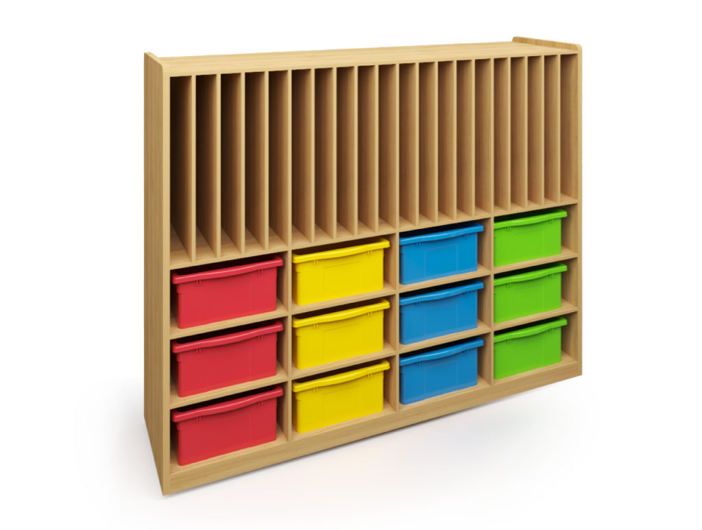 Tủ Storage Wood Art - 12 Ngăn - Nội Thất Trường Học Flexius